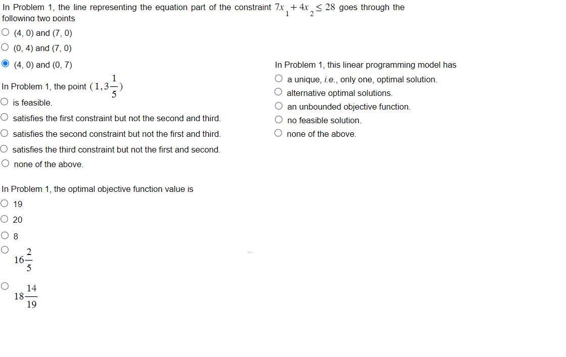 Solved In Problem 1 , the line representing the equation | Chegg.com