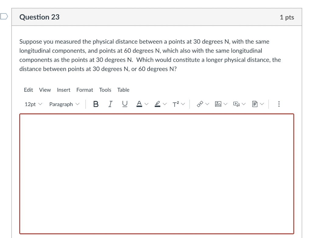 Solved Question 23 1 pts Suppose you measured the physical | Chegg.com