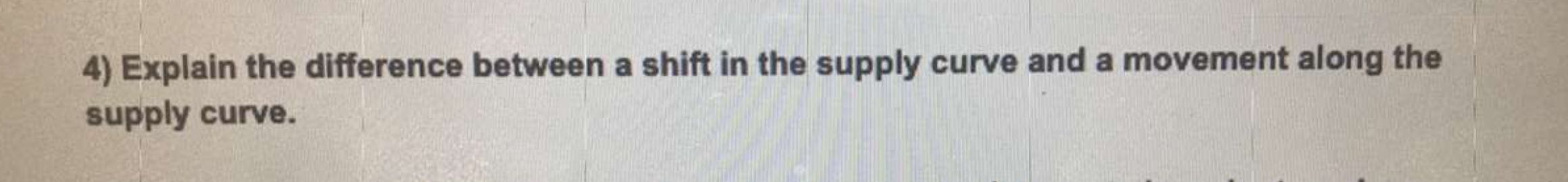 Solved 4) Explain the difference between a shift in the | Chegg.com