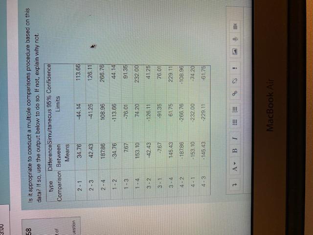 Solved 3:00 58 Is it appropriate to conduct a multiple | Chegg.com