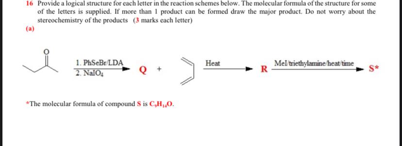 Solved 16 Provide a logical structure for each letter in the | Chegg.com