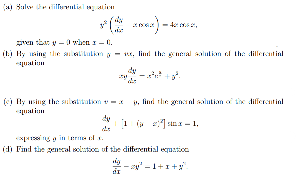Solved (a) Solve the differential equation | Chegg.com