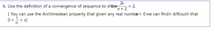 Solved 6. Use the definition of a convergence of sequence to | Chegg.com