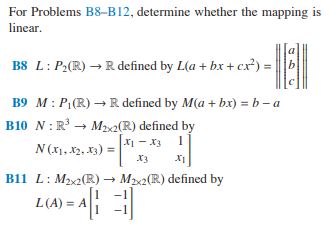 Solved For Problem B11 ﻿determine whether the mapping | Chegg.com