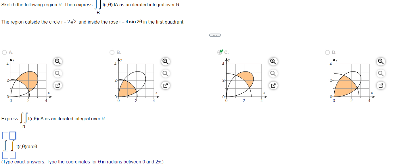 Solved Sketch the following region R. Then express | Chegg.com Solved Sketch the following region R. Then express | Chegg.com