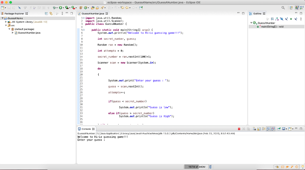 Solved eclipse-workspace - GuessAName/src/GuessANumber.java | Chegg.com