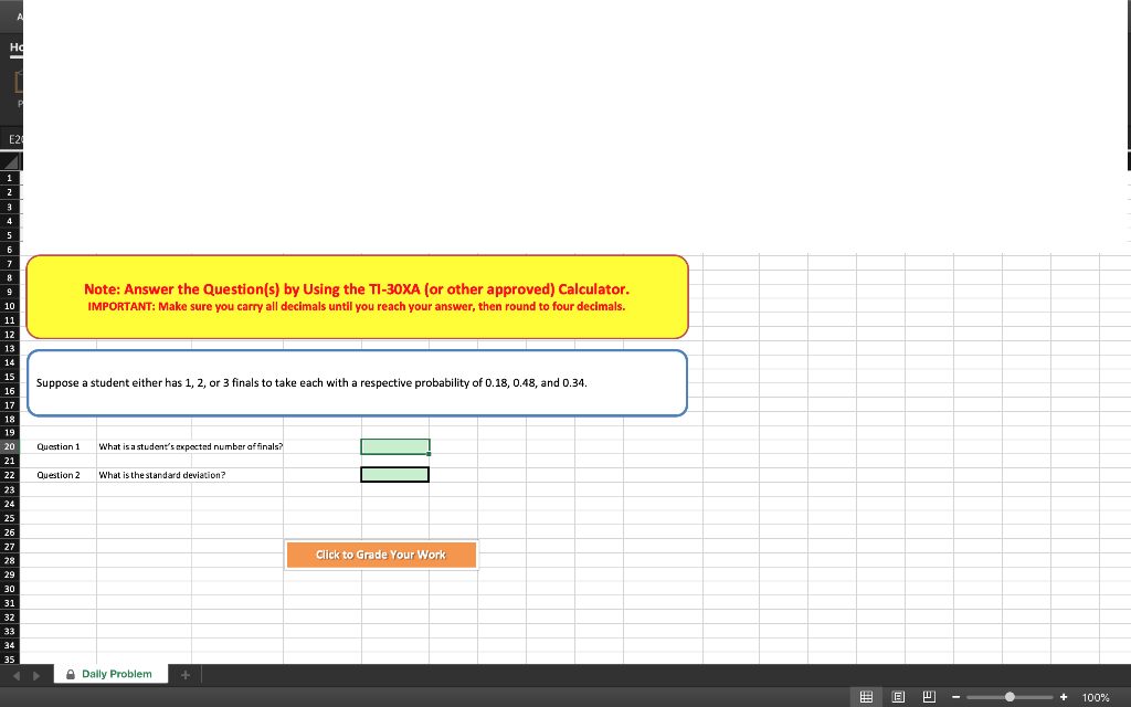 Solved Note: Answer the Question(s) by Using the T1-30XA (or | Chegg.com