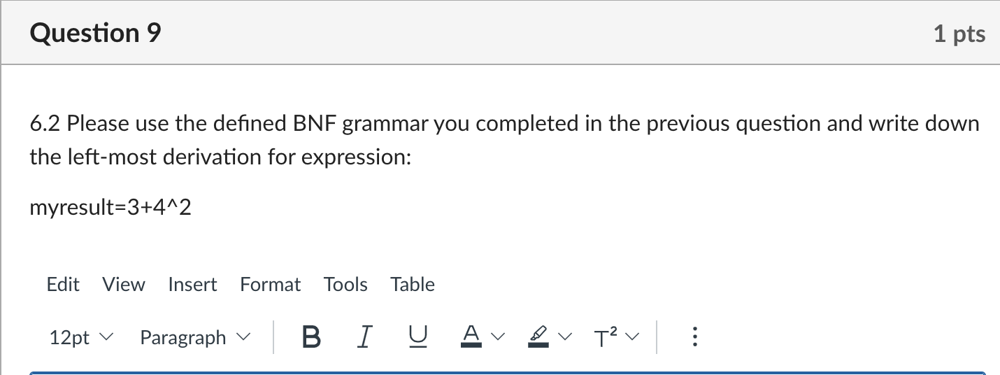 Solved exp -> identifier equal_op −>= math −> literal + | Chegg.com