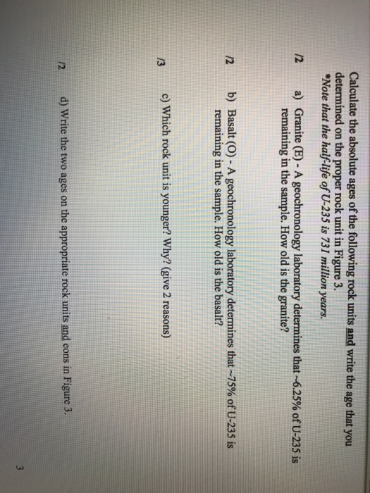 Solved Absolute dating by the use of radioactive decay | Chegg.com