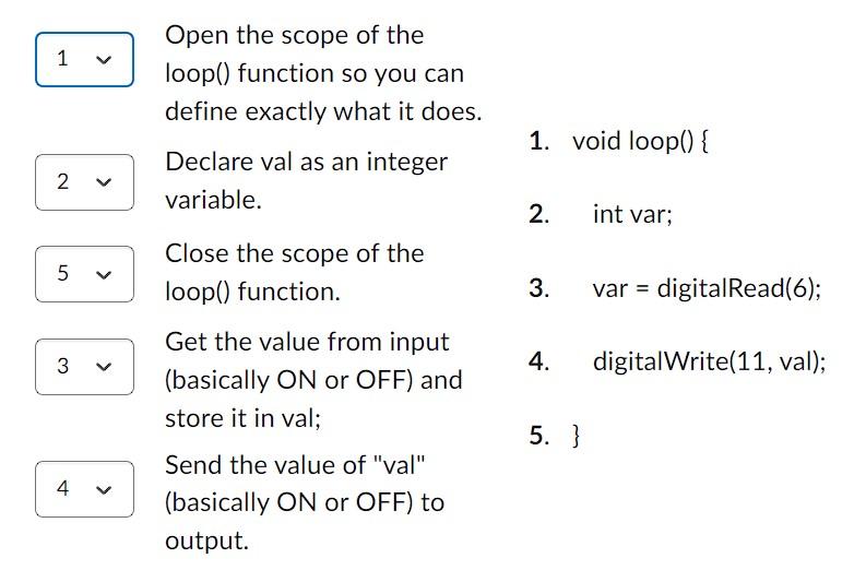 Solved Open the scope of the setup() function so you can | Chegg.com