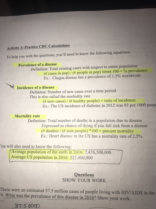 Formula For Incidence