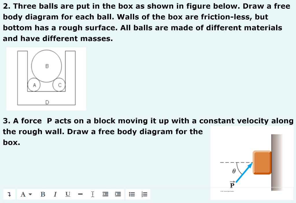Solved 2. Three balls are put in the box as shown in figure | Chegg.com