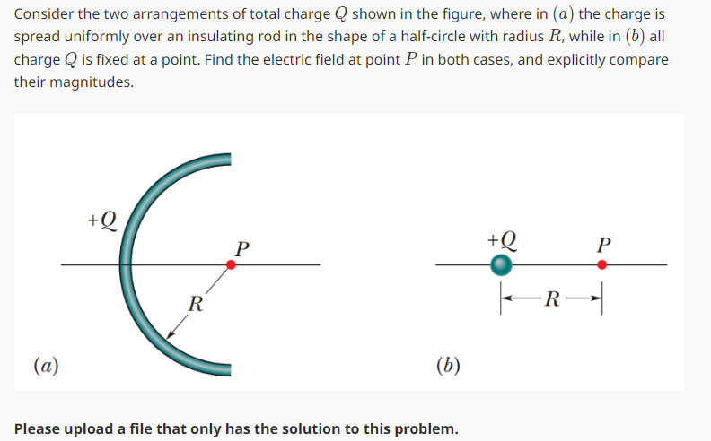Solved Consider the two arrangements of total charge Q shown | Chegg.com