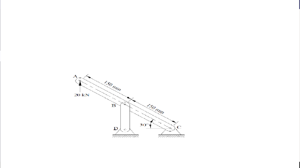 Solved BD bar is 50mm wide and 15mm thick. All pins are 12 | Chegg.com
