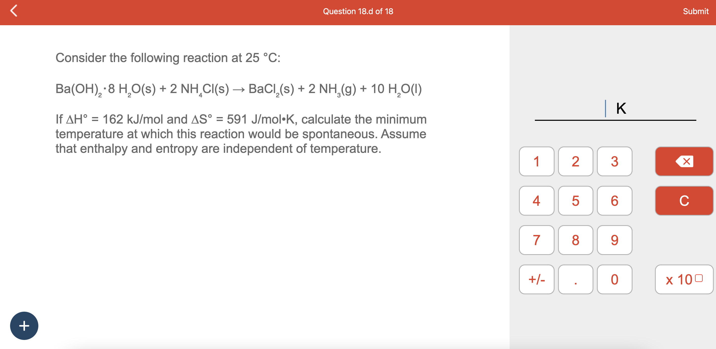 Solved Consider the following reaction at 25∘C : | Chegg.com