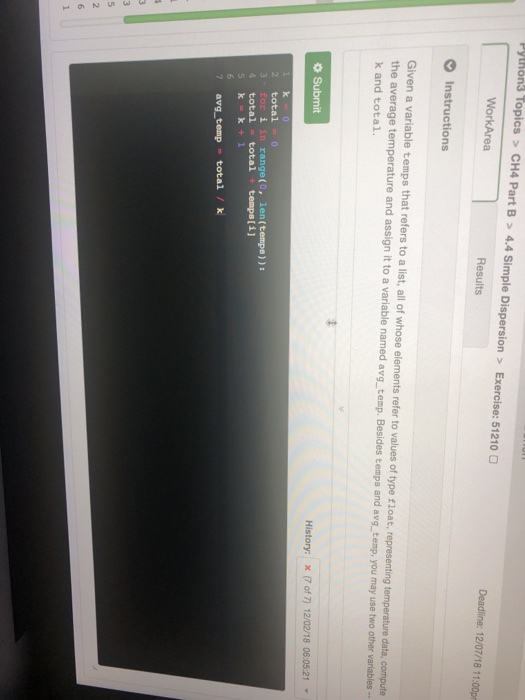 Solved WorkBench Python3 Topics > CH4 Part B > 4.4 Simple | Chegg.com