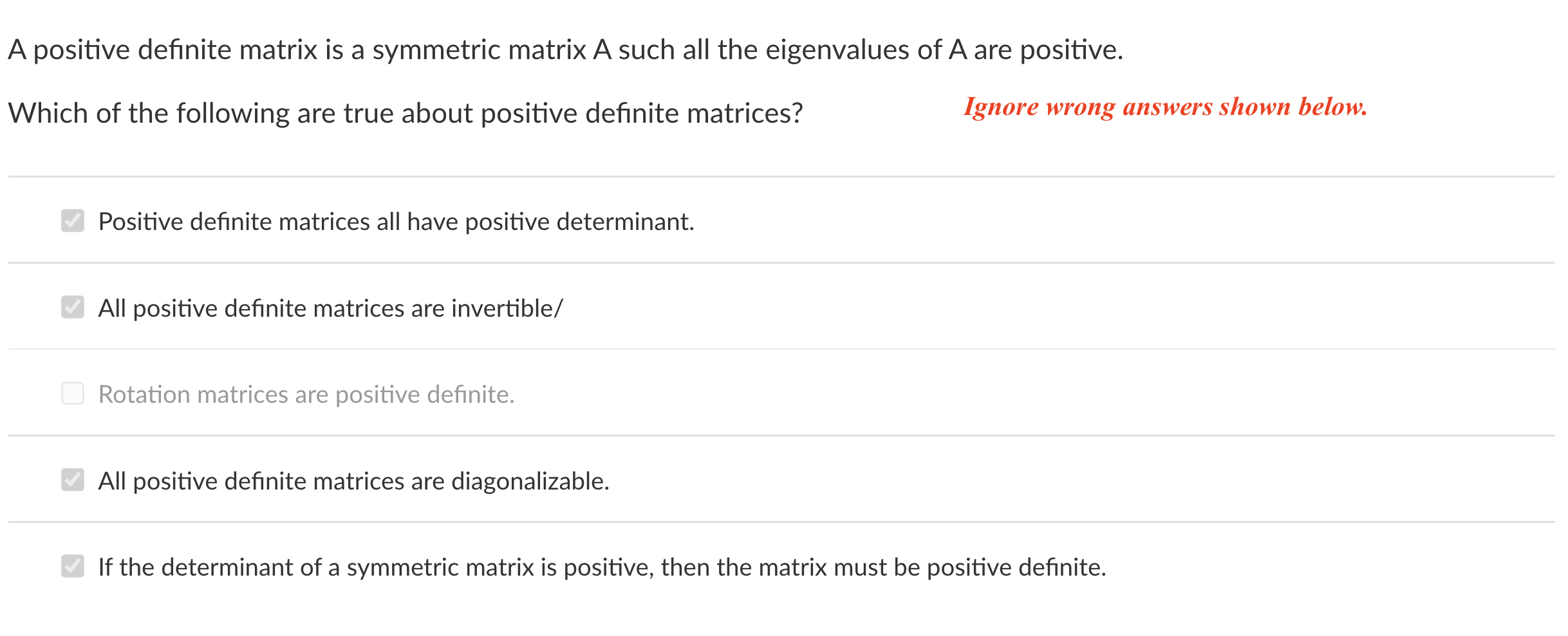 Solved A positive definite matrix is a symmetric matrix A | Chegg.com