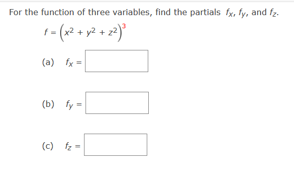 Solved For the function, find the second-order partials | Chegg.com