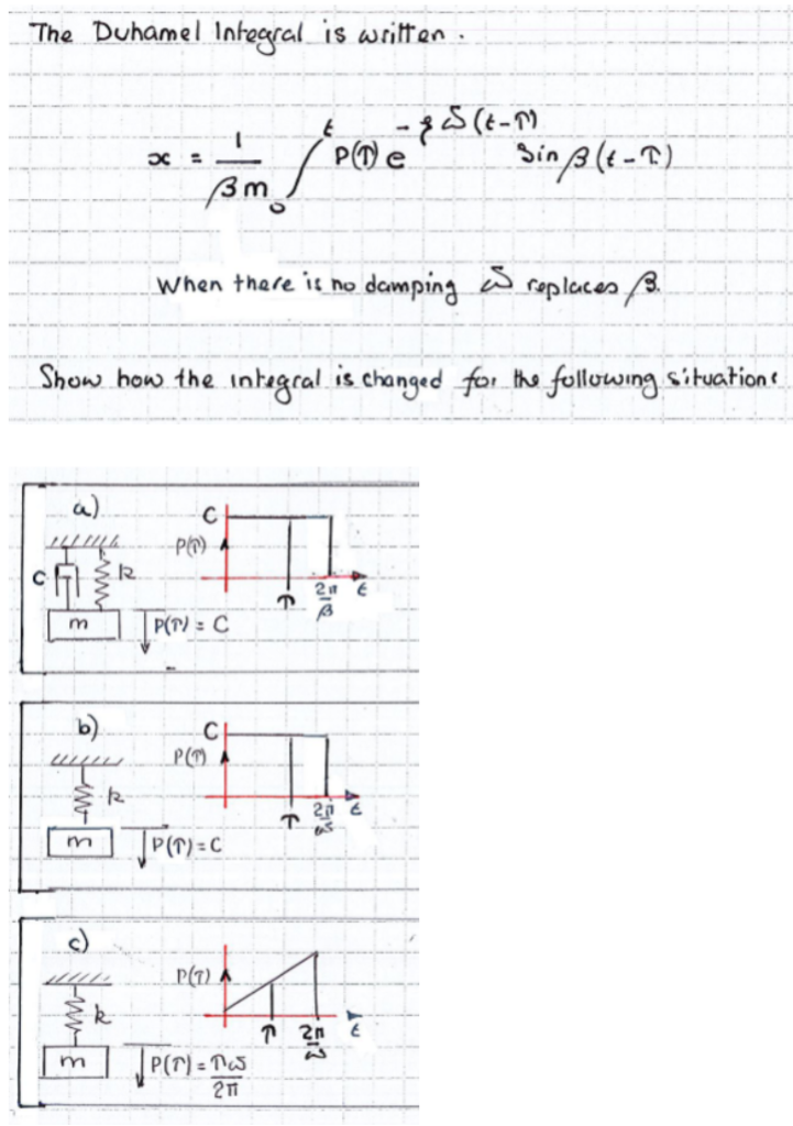 Solved The Duhamel Integral is written. (4-2) که م - РФе | Chegg.com