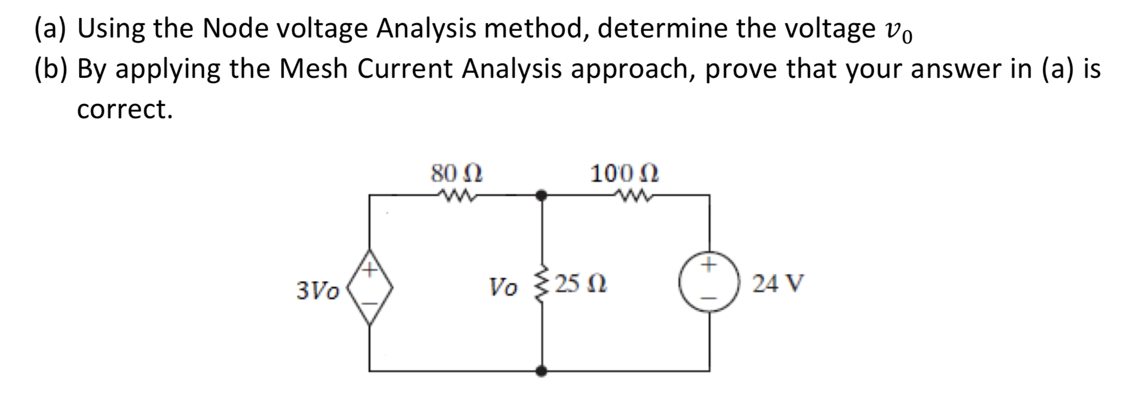 Solved a Using The Node Voltage Analysis Method Determine Chegg