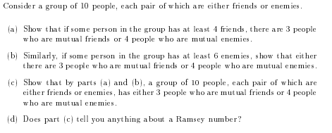 Solved Consider a group of 10 people, each pair of which are | Chegg.com