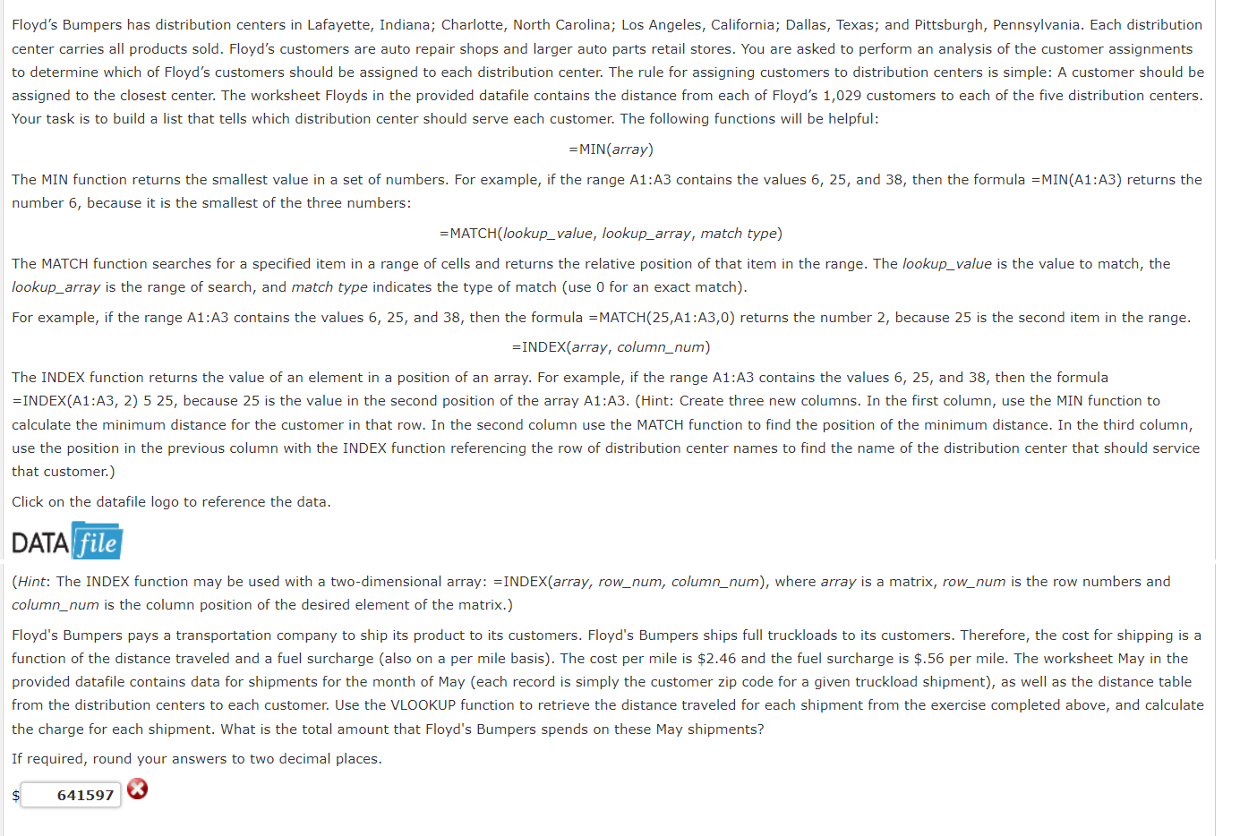 Your task is to build a list that tells which | Chegg.com