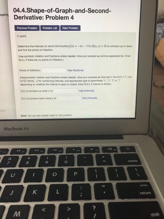 Solved 04.4.Shape-of-Graph-and-Second- Derivative: Problem 4 | Chegg.com