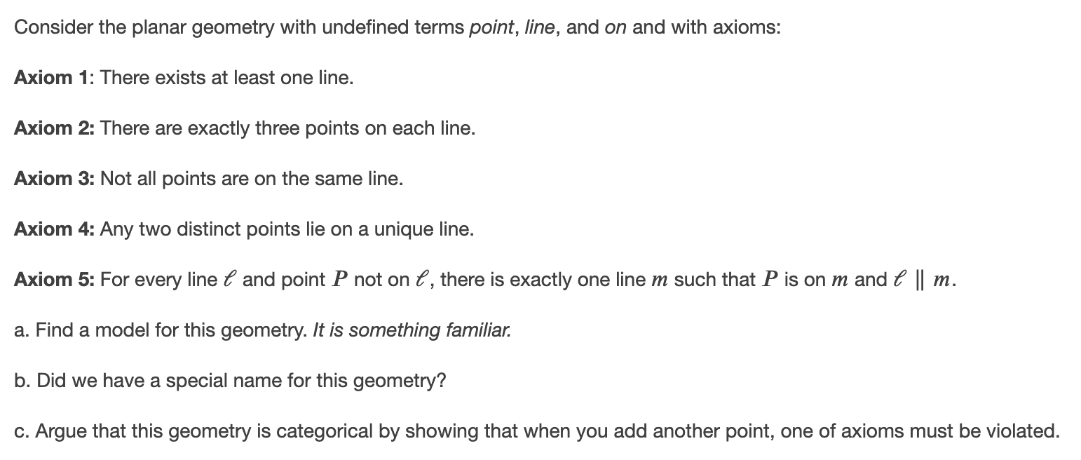Solved Consider the planar geometry with undefined terms | Chegg.com