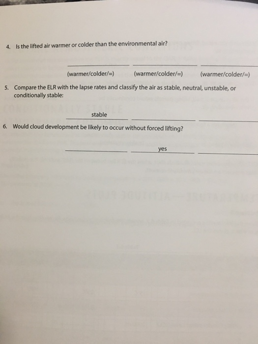 Solved c. If the air is saturated, lifting parcels would | Chegg.com
