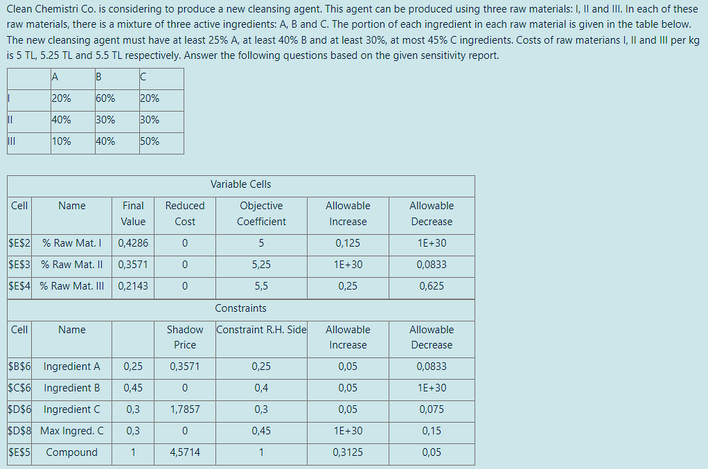 Solved Clean Chemistri Co. is considering to produce a new | Chegg.com
