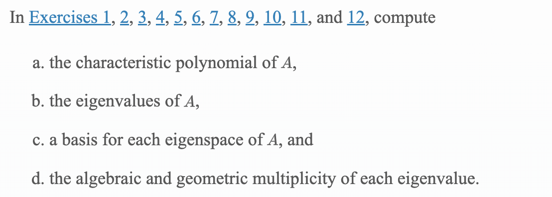 Solved In Exercises 1,2,3,4,5,6,7,8,9,10,11, and 12, compute | Chegg.com