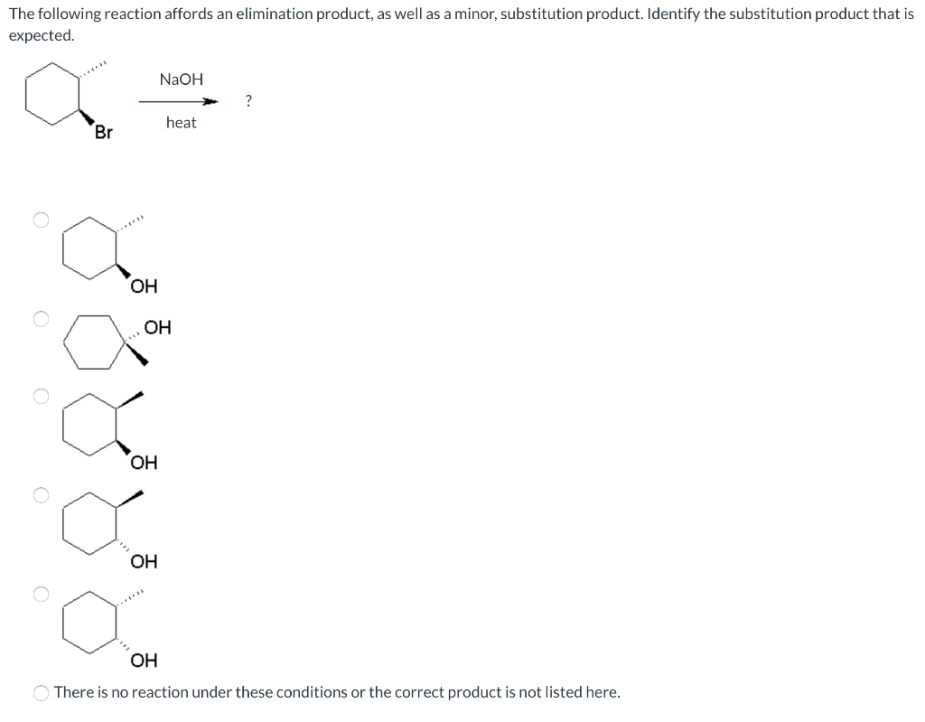 Solved The following reaction affords an elimination | Chegg.com