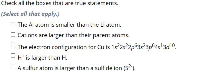 Solved Check all the boxes that are true statements. (Select | Chegg.com