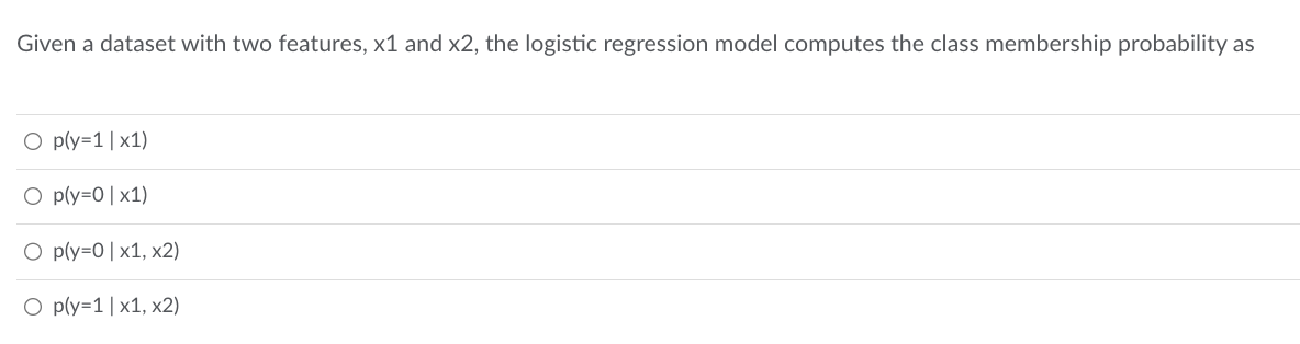Solved Given a dataset with two features, x1 and x2, the | Chegg.com