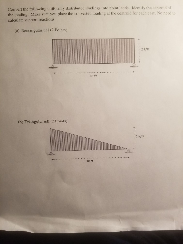 Solved Convert the following uniformly distributed loadings | Chegg.com