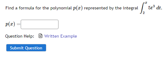Solved Find a formula for the polynomial p(x) ﻿represented | Chegg.com