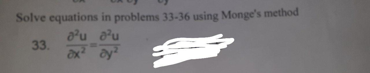 Solved Solve equations in problems 33-36 using Monge's | Chegg.com