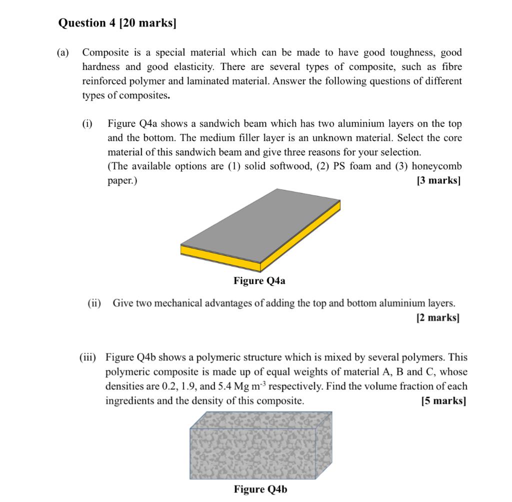 Solved Question 4 [20 marks] (a) Composite is a special | Chegg.com