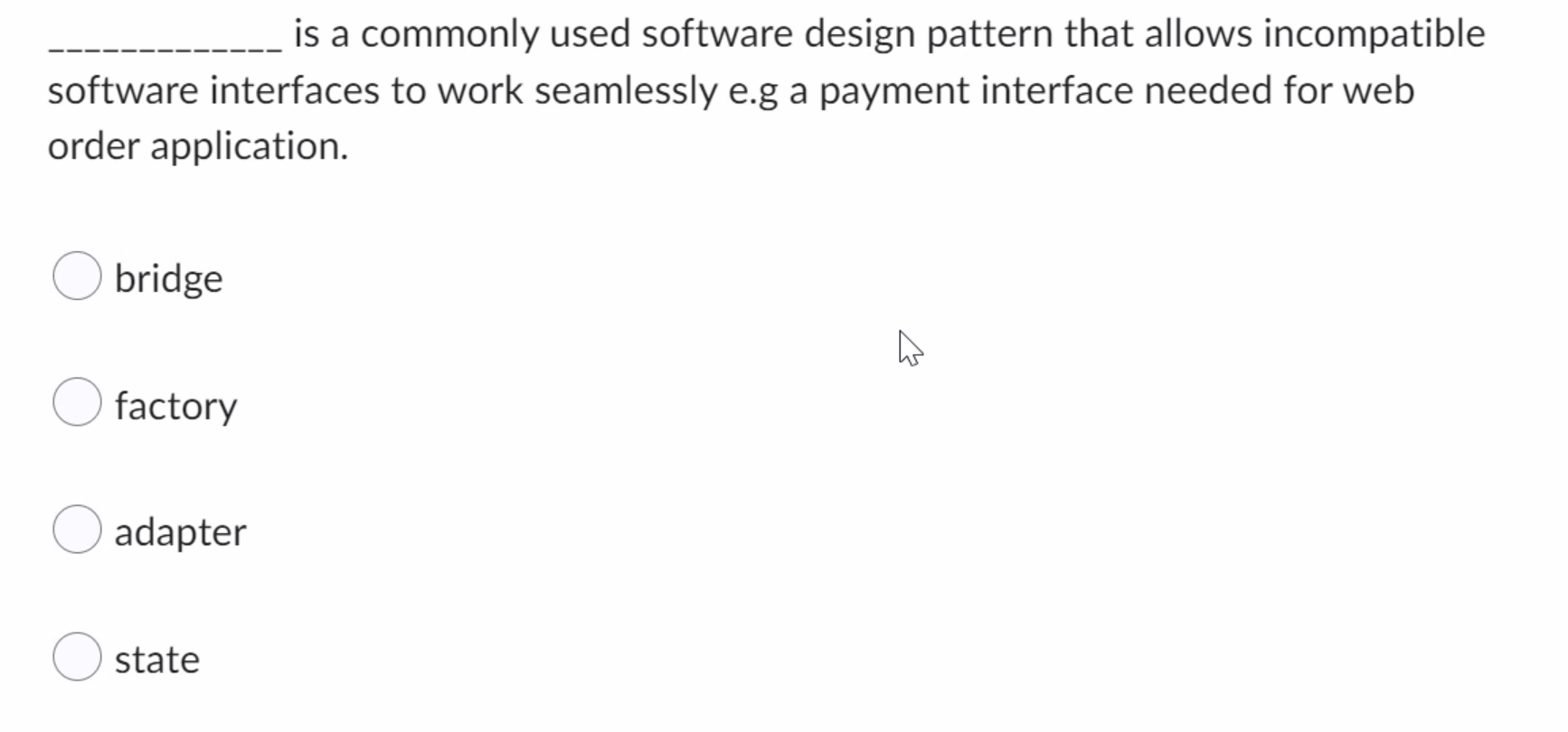 Solved is a commonly used software design pattern that | Chegg.com