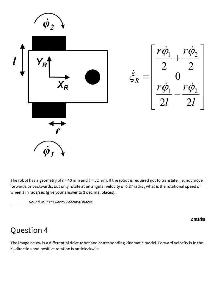 Solved ID: 7 Question 1 A ground based robot uses a beacon | Chegg.com