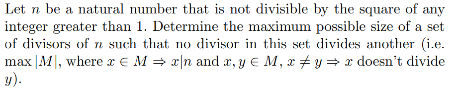 Solved Let n ﻿be a natural number that is not divisible by | Chegg.com