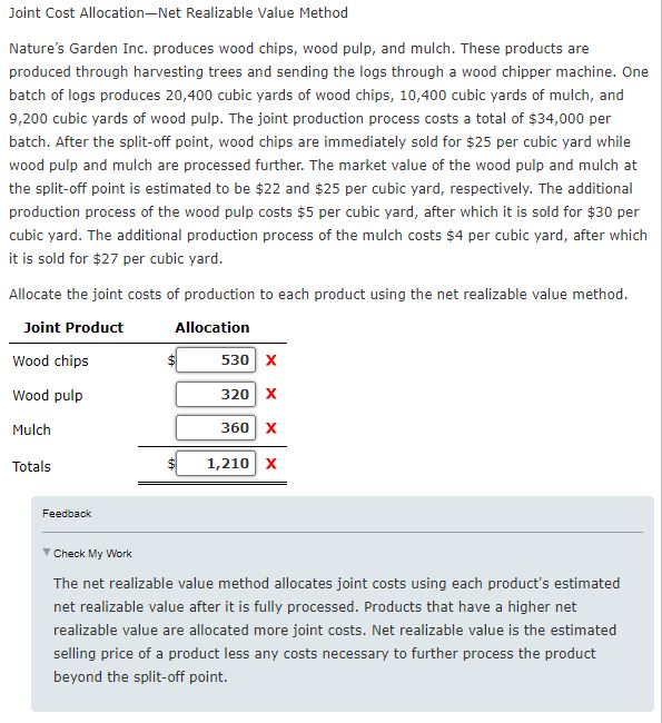 Solved Joint Cost Allocation—Net Realizable Value | Chegg.com