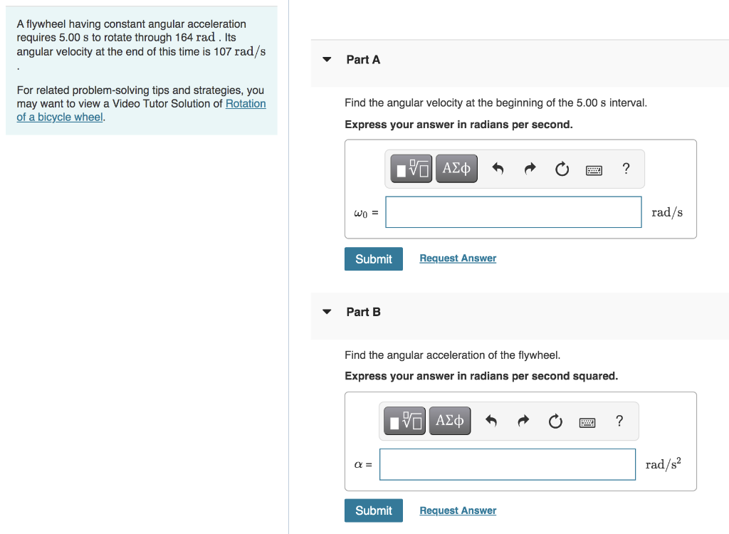 Solved A flywheel having constant angular acceleration | Chegg.com