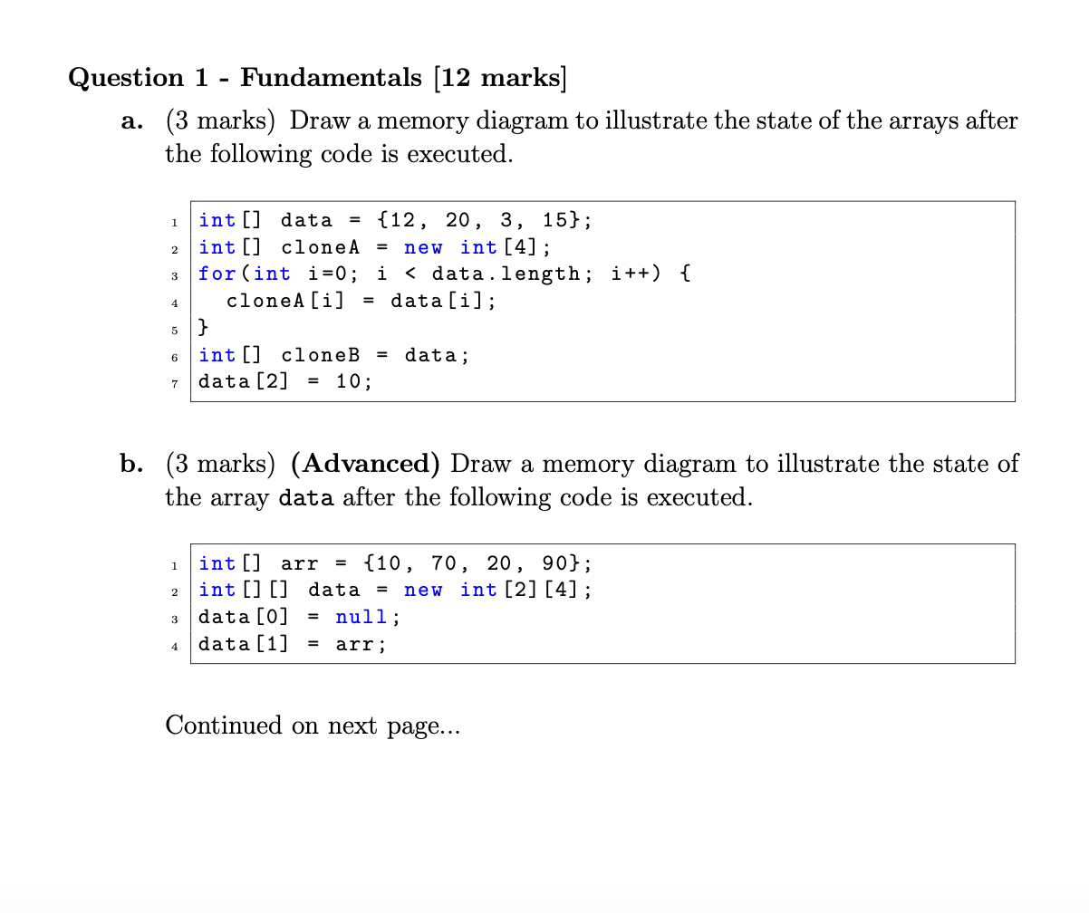 Solved uestion 1 - Fundamentals [12 marks] a. (3 marks) Draw | Chegg.com