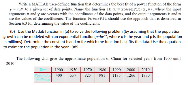 Solved Write a MATLAB user-defined function that determines | Chegg.com