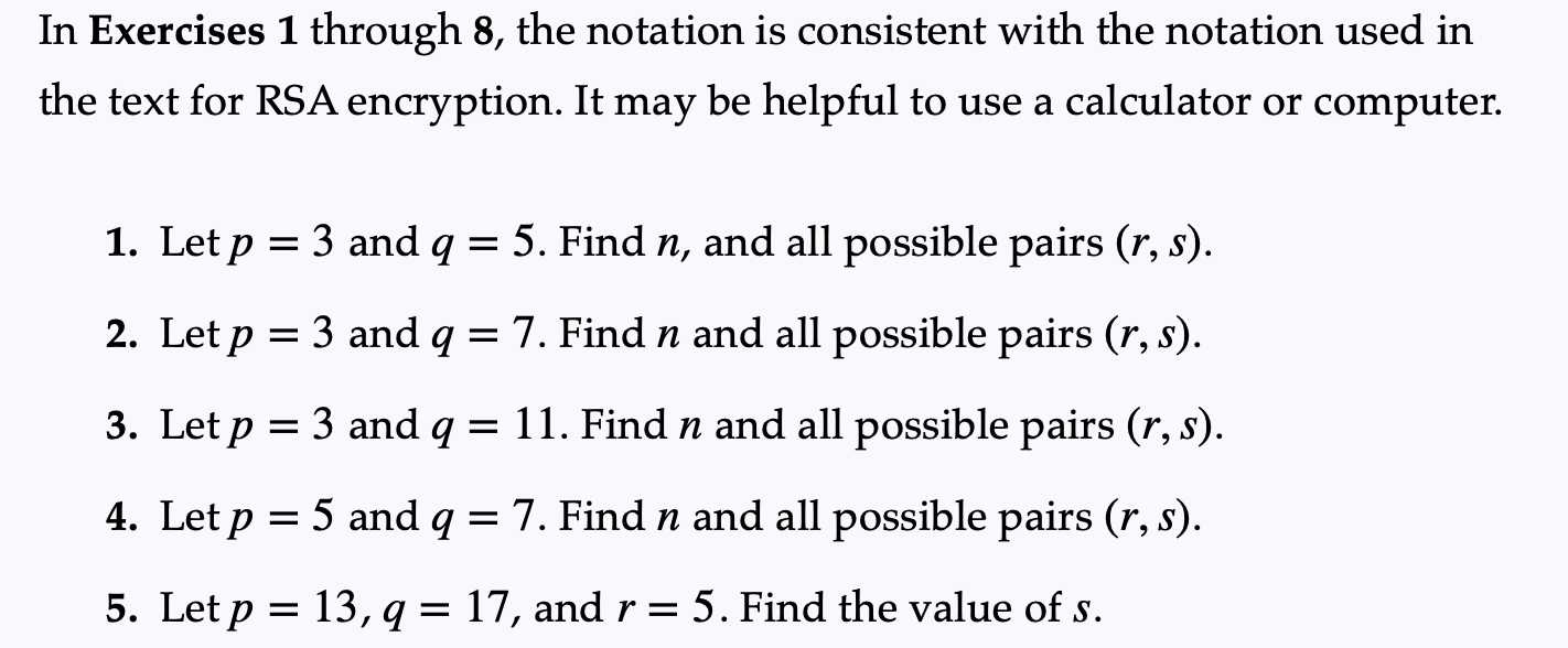 In Exercises 1 through 8, the notation is consistent | Chegg.com
