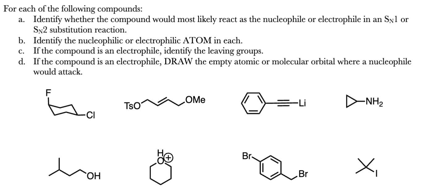 Solved For each of the following compounds: a. Identify | Chegg.com