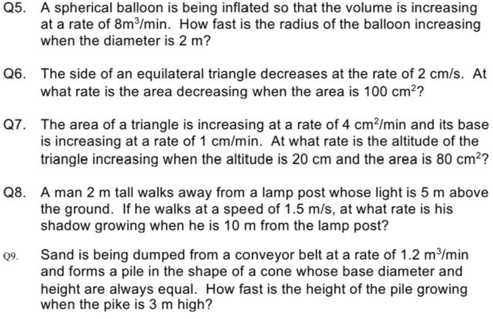 Solved Q5. A spherical balloon is being inflated so that the | Chegg.com