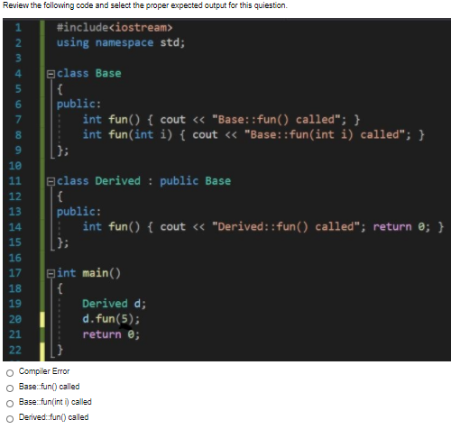 1 2 #include 5 using namespace std; class P { public: | Chegg.com
