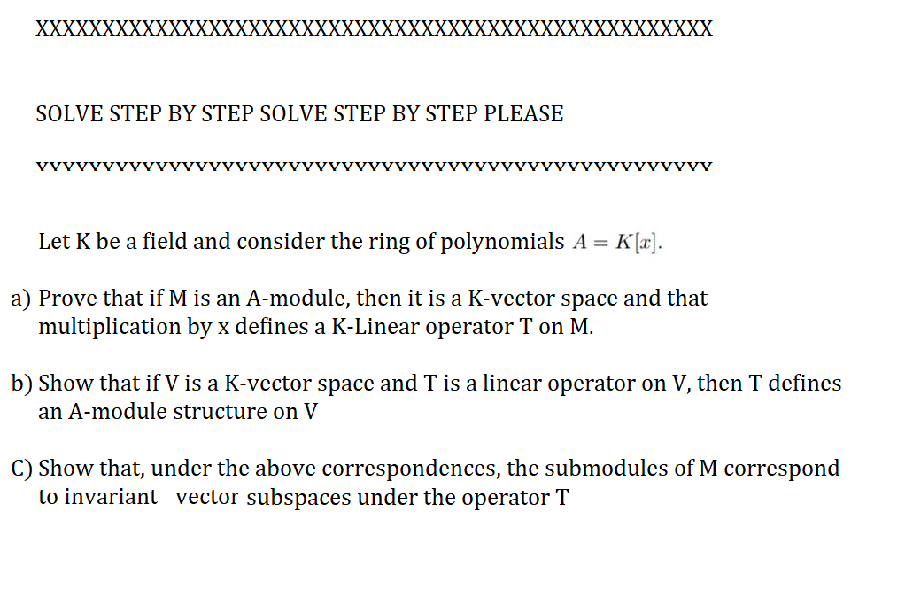 Solved XXXXXXX (XXXXXXXX SOLVE STEP BY STEP SOLVE STEP BY | Chegg.com